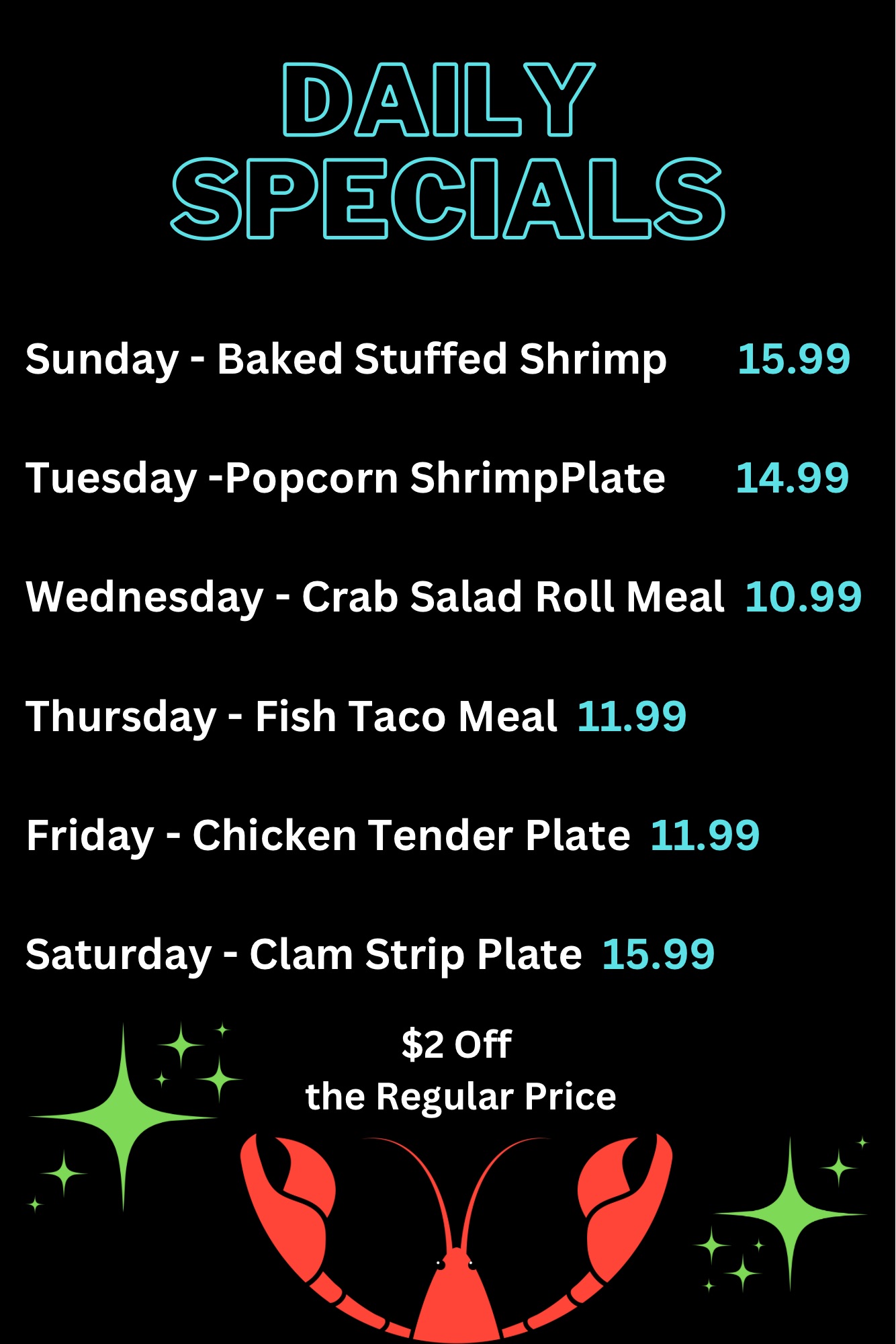 Seafood Sam's - Location and Hours